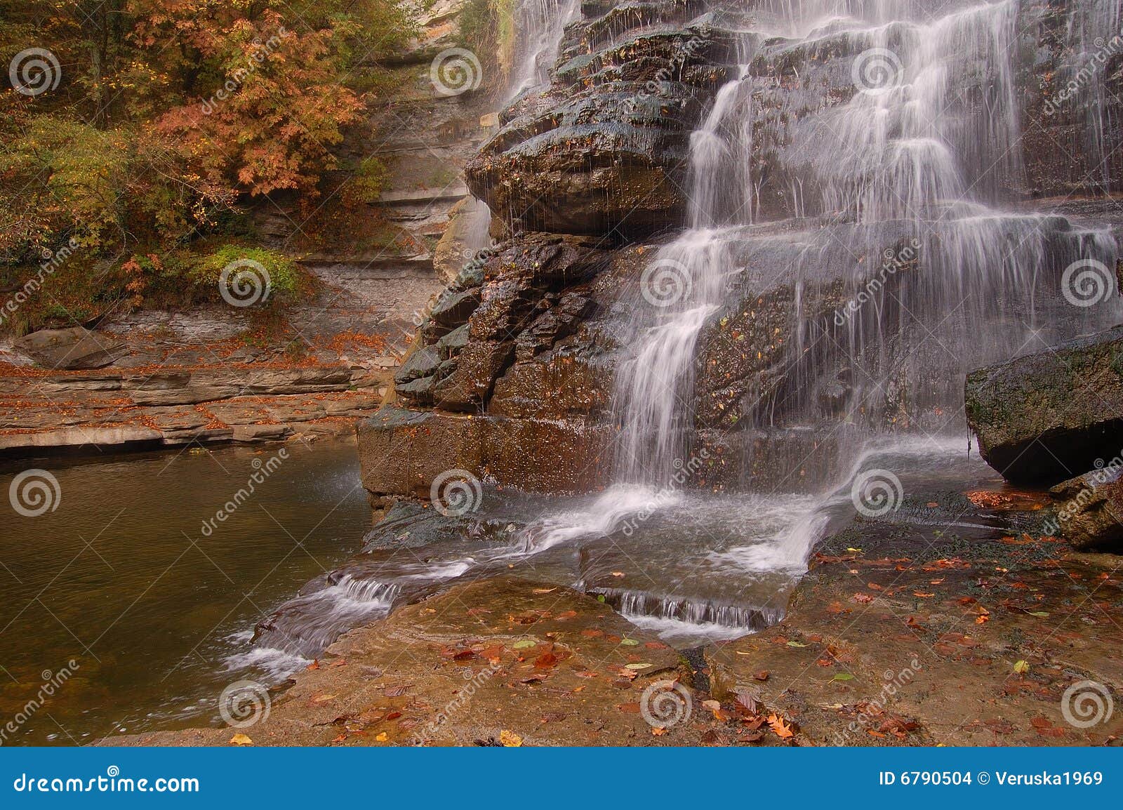 Waterfall stock photo. Image of falls, flowing, mist, mountains - 6790504