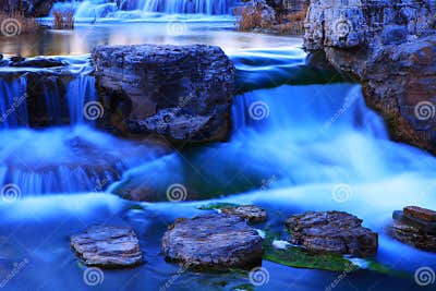Waterfall stock photo. Image of colors, blue, waters, colorful - 7113004