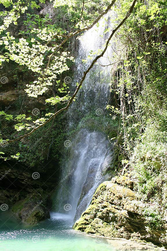 Waterfall at Kythera Island, Greece. Stock Photo - Image of island ...