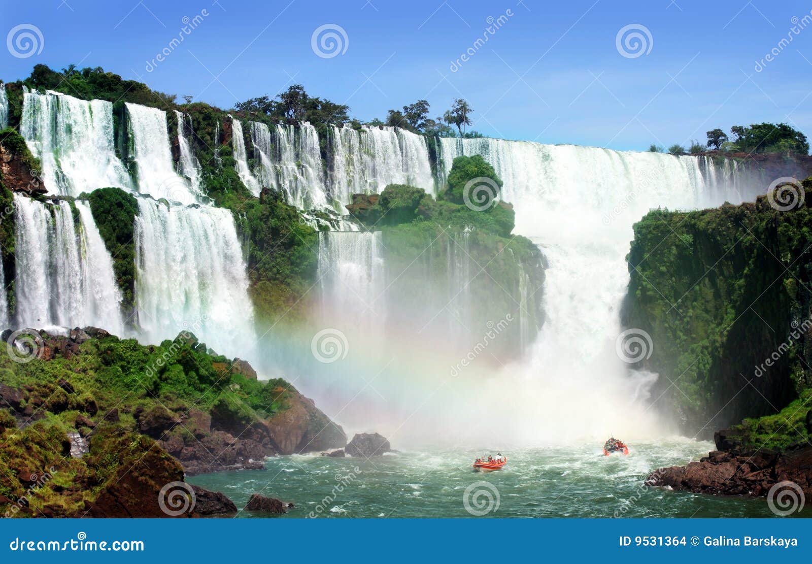 Waterfall stock photo. Image of park, brazil, landscape - 9531364