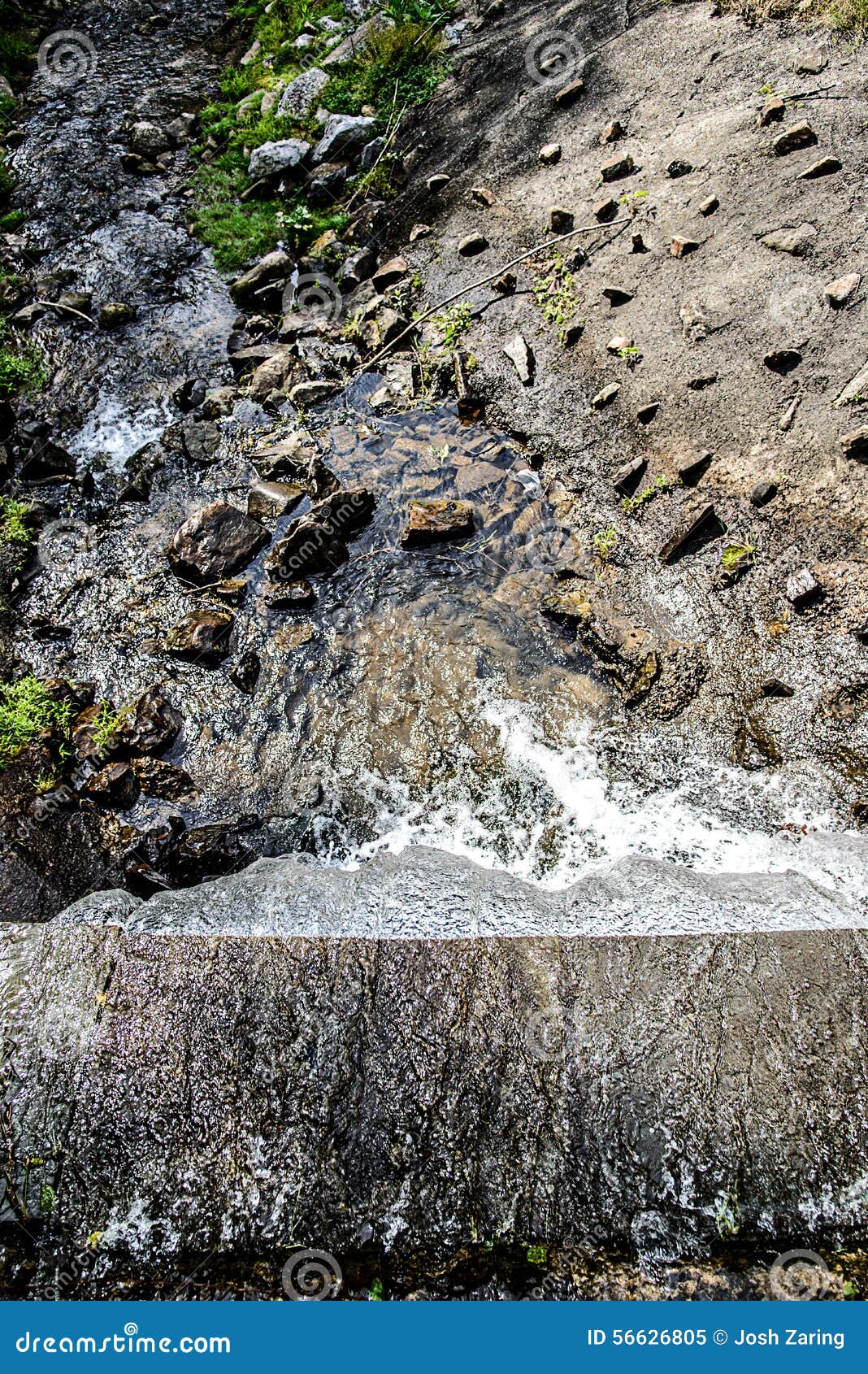 Waterfall Aerial View on a Small Stream Stock Image - Image of outdoors ...