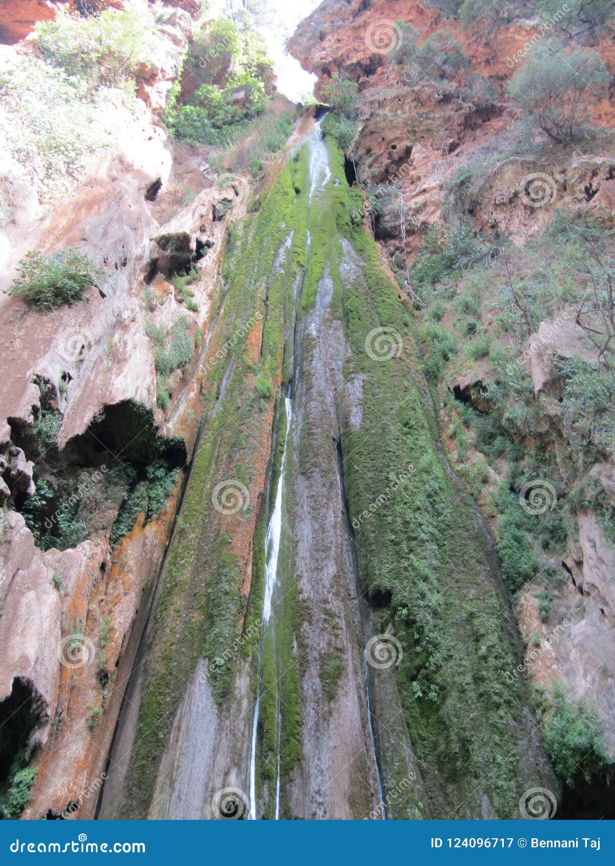 Akchour Waterfall`s Stunning Sight Located In Morocco Royalty-Free ...