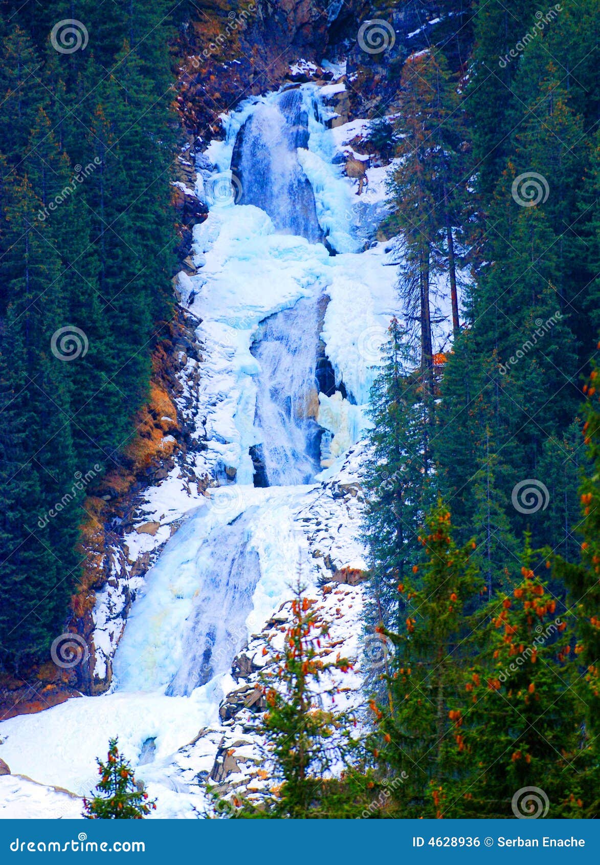 Waterfall in the Alps stock photo. Image of descend, calm - 4628936