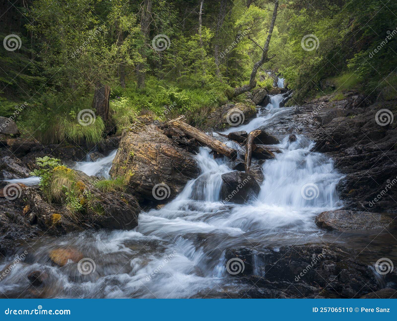 Waterfall in Andorra stock photo. Image of landscape - 257065110