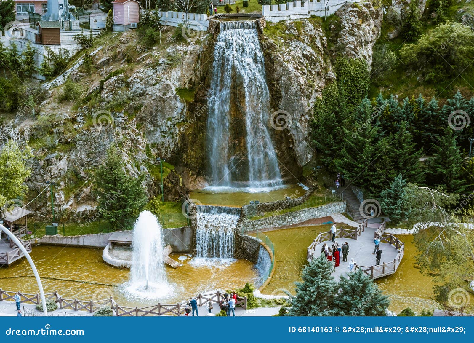 Waterfall in Ankara editorial stock photo. Image of water - 68140163