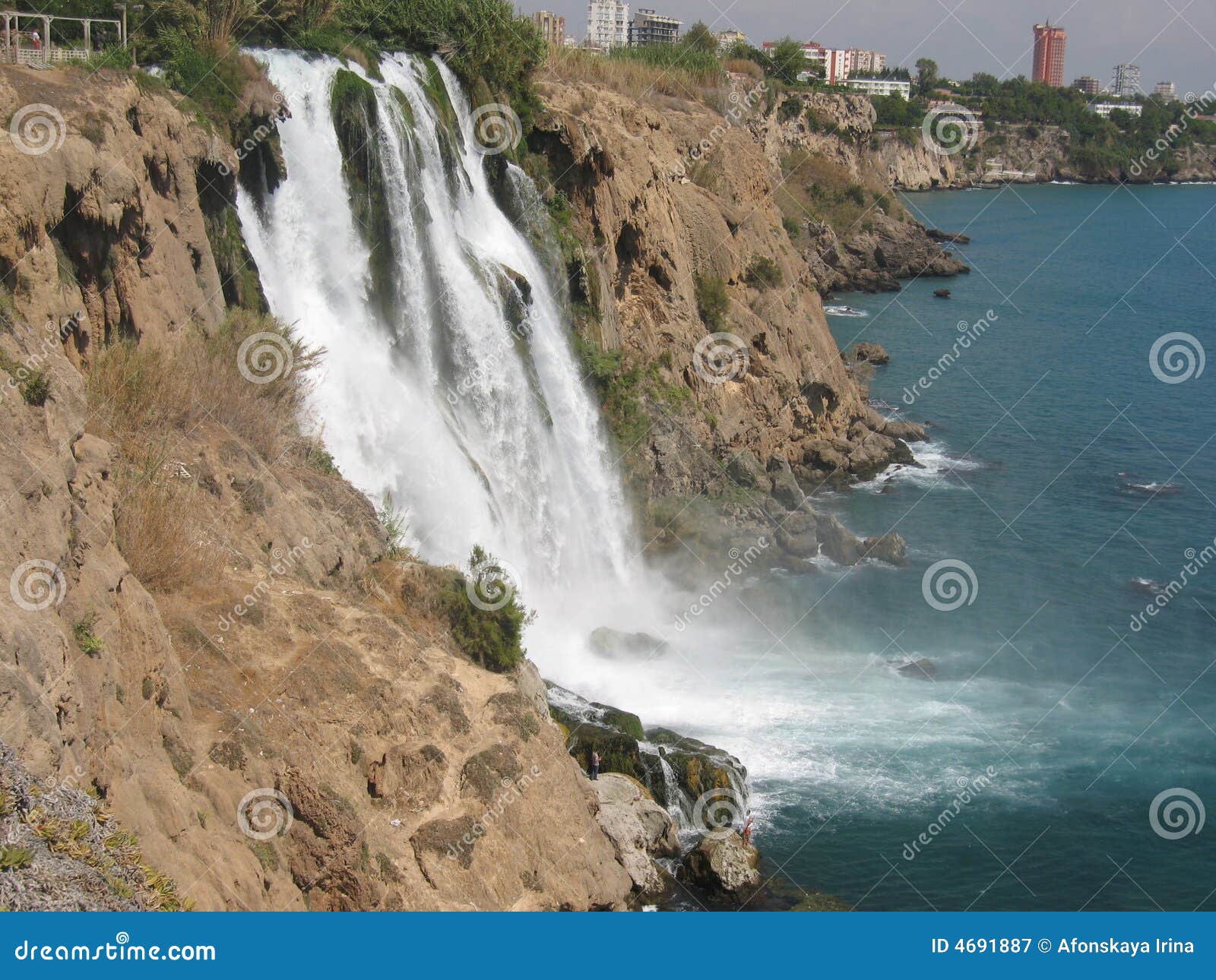 Waterfall in Antalya, Turkey Stock Image - Image of antalya, mosque ...