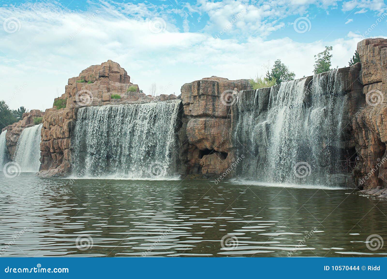 Waterfall artificial stock photo. Image of spring, artificial - 10570444