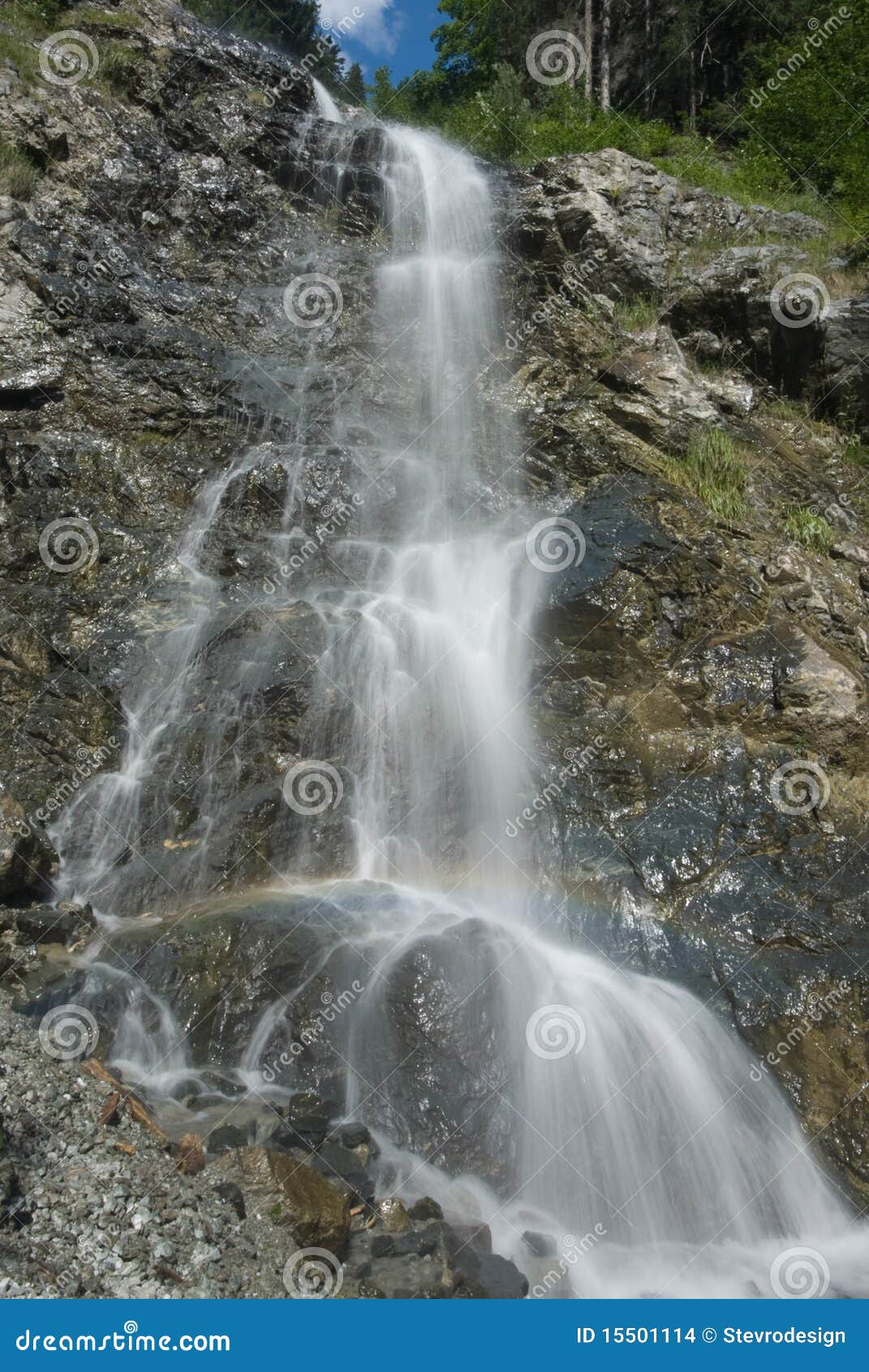 A waterfall in Austria stock photo. Image of high, silvretta - 15501114