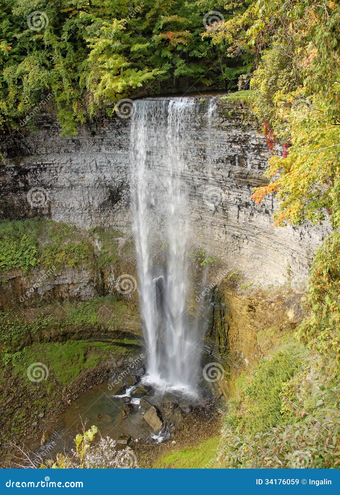 Waterfall In Autumn, Ontario, Canada Stock Image - Image of canada ...