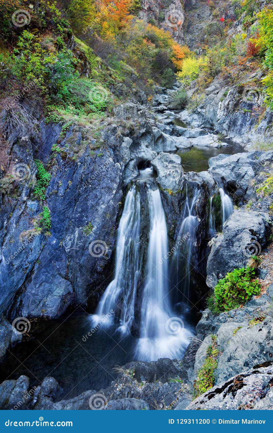 Waterfall stock photo. Image of fall, trees, landscape - 129311200
