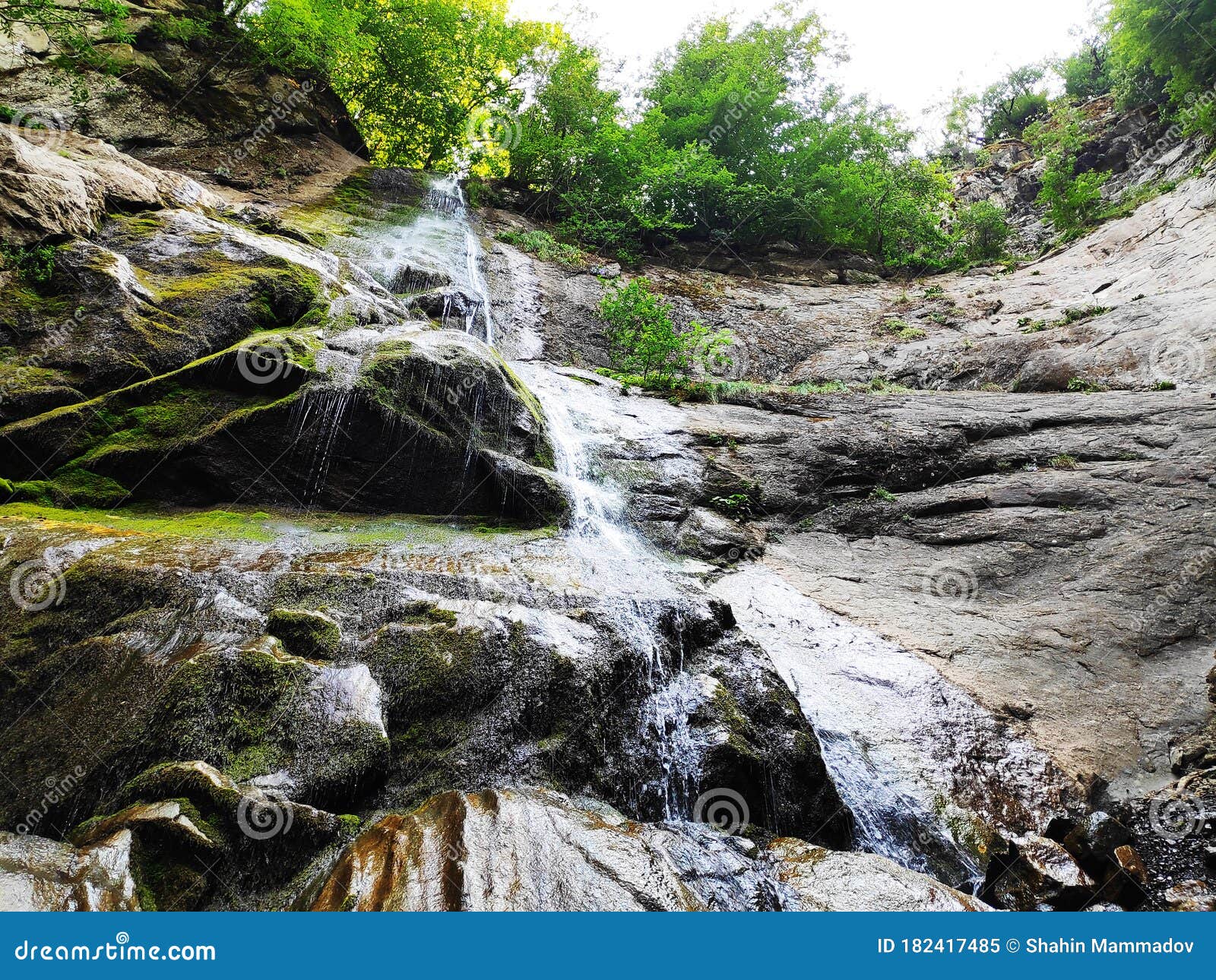 Waterfall in Azerbaijan National Park. in the Deep Forest on Mountain ...