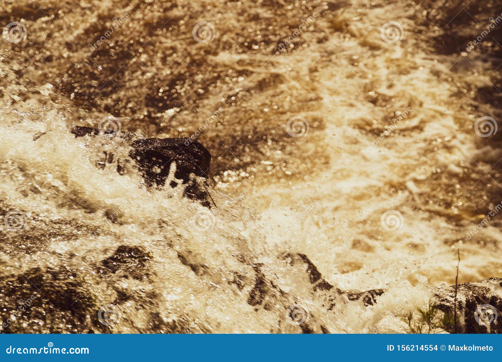 Waterfall Background. Rushing Stream Water Stock Photo - Image of rapid ...