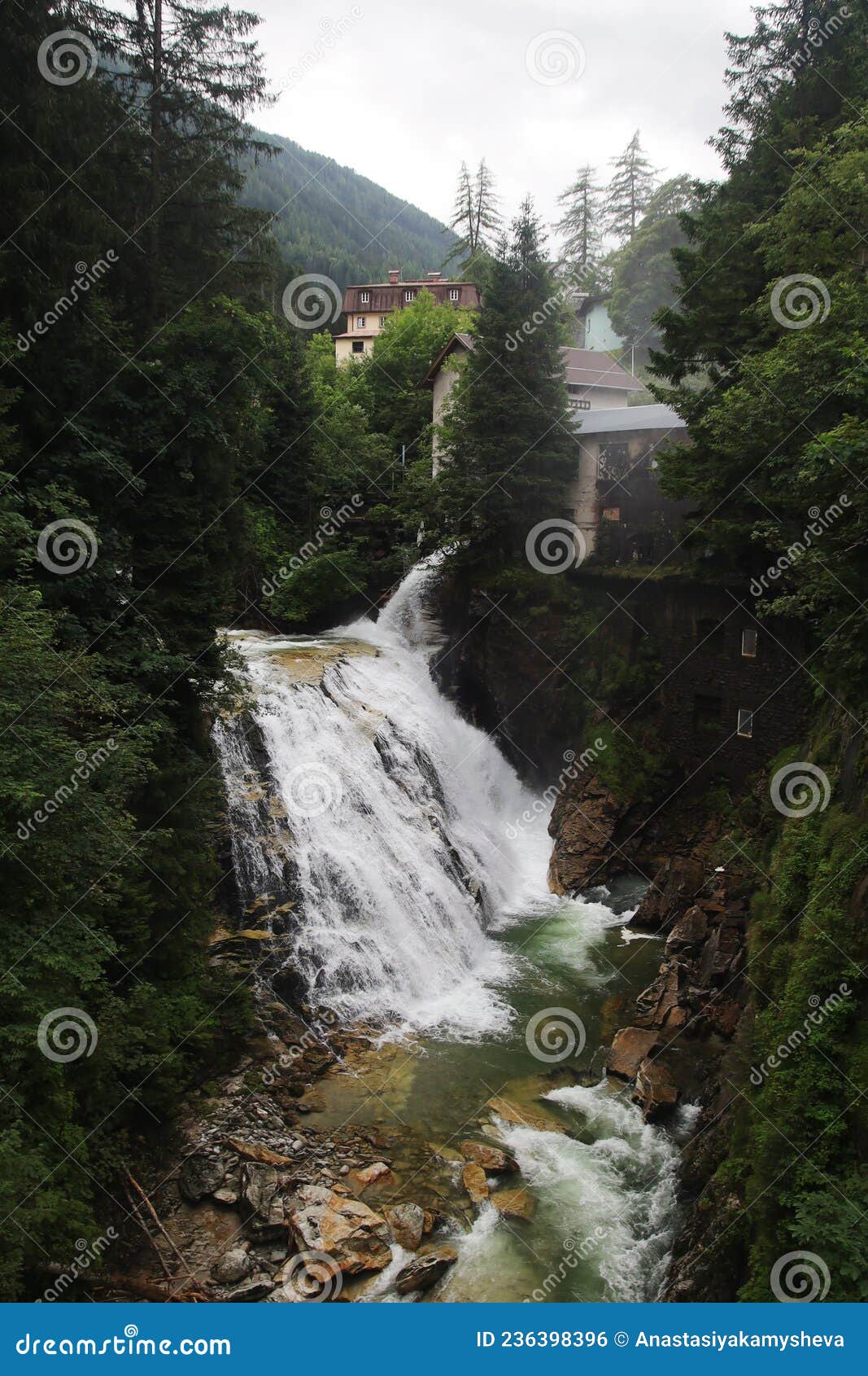 The Waterfall in Bad Gastein, Austria Stock Photo - Image of cascade ...