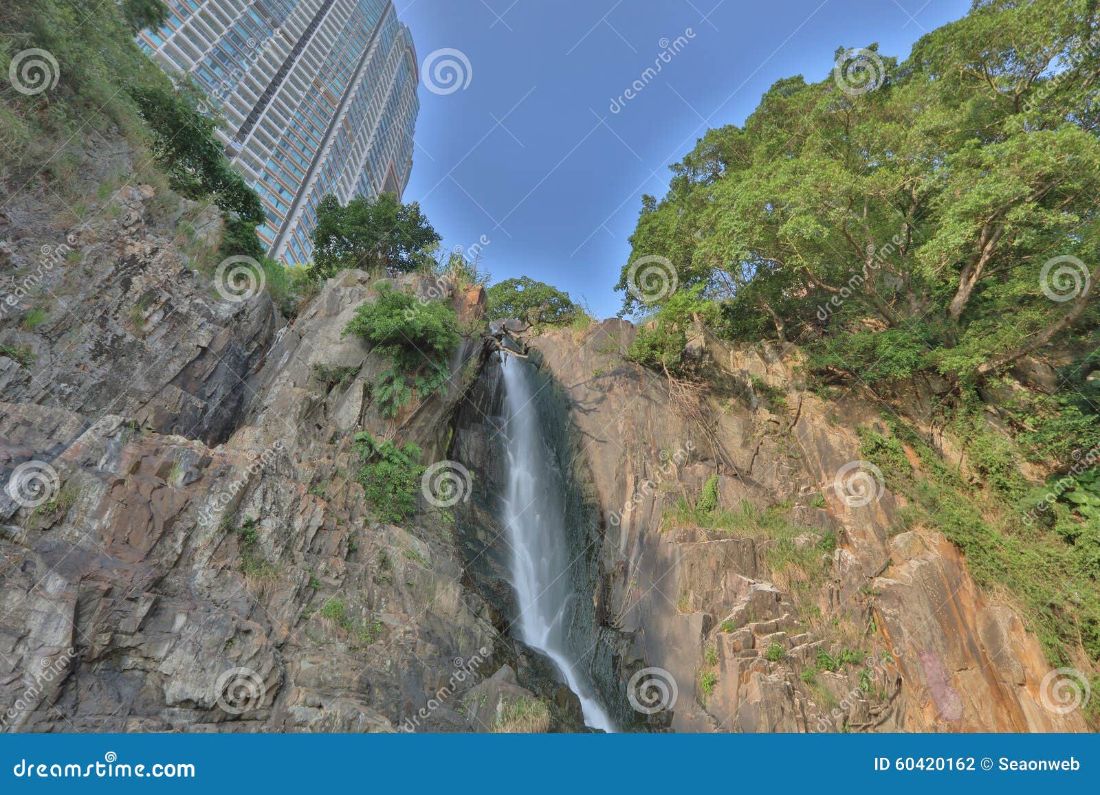 Waterfall Bay Park,hk stock photo. Image of water, vacation - 60420162