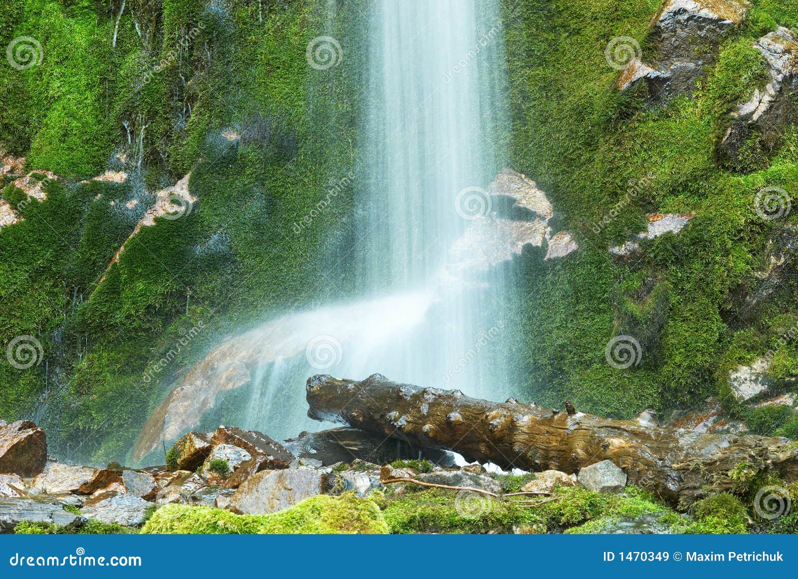 Waterfall and beam stock image. Image of motion, environment - 1470349
