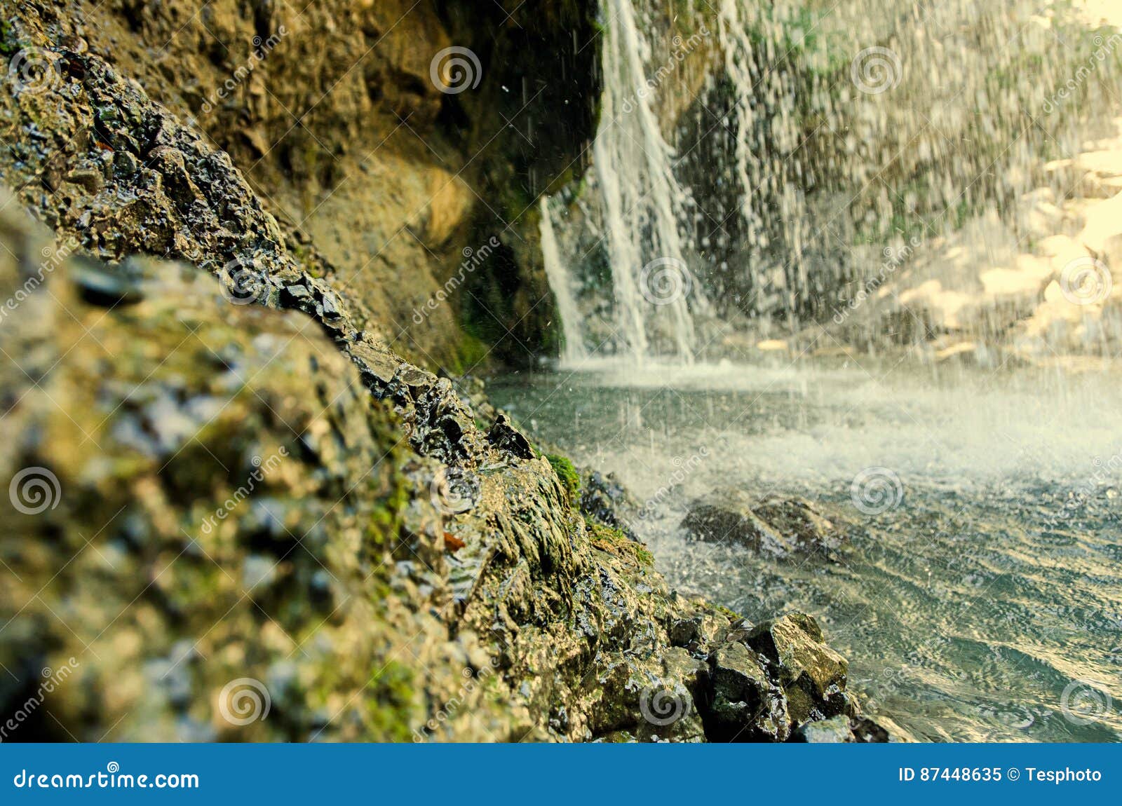 Waterfall. Beautiful Nature. Chill and Relax. Stock Image - Image of ...