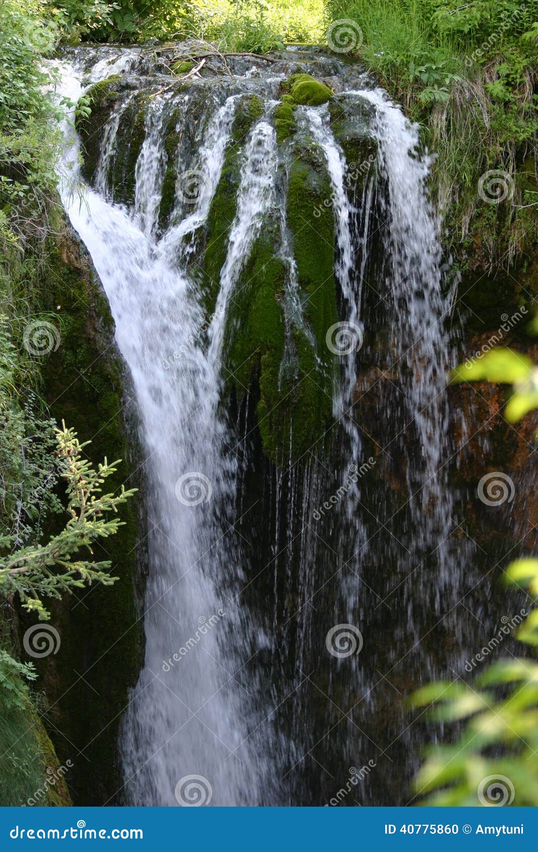 Waterfall stock photo. Image of walk, green, nature, landscape - 40775860