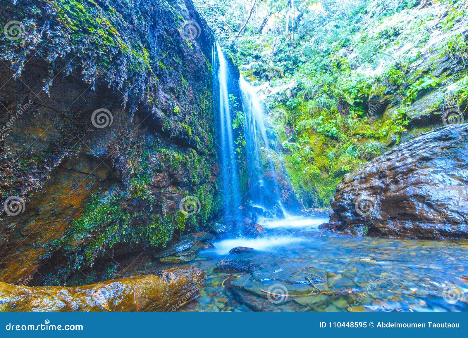 Waterfall stock image. Image of county, algerian, chra - 110448595