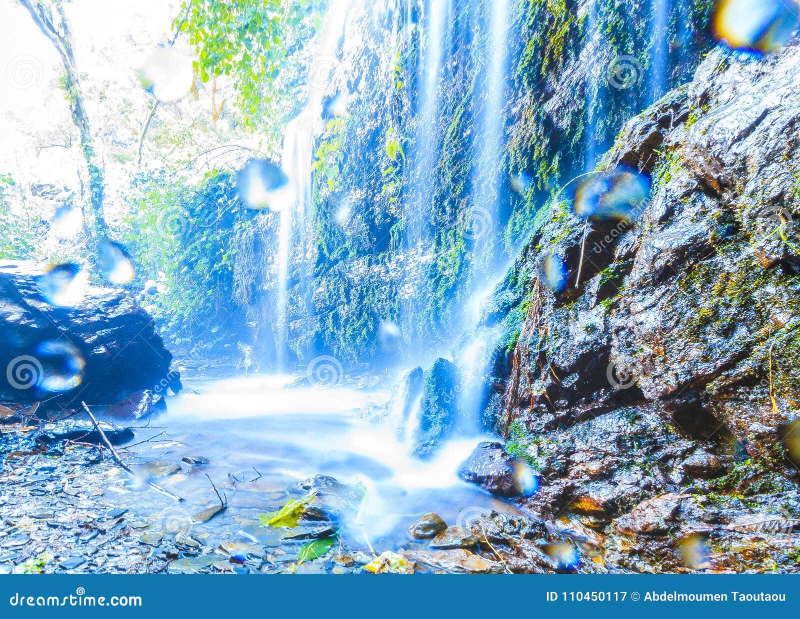 Waterfall stock image. Image of algeria, swimming, county - 110450117