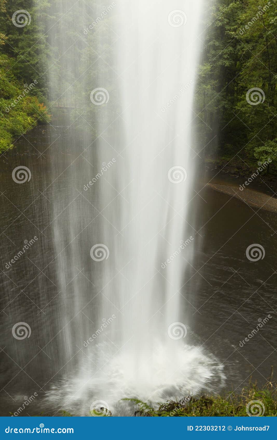 Waterfall from Behind stock photo. Image of landscape - 22303212