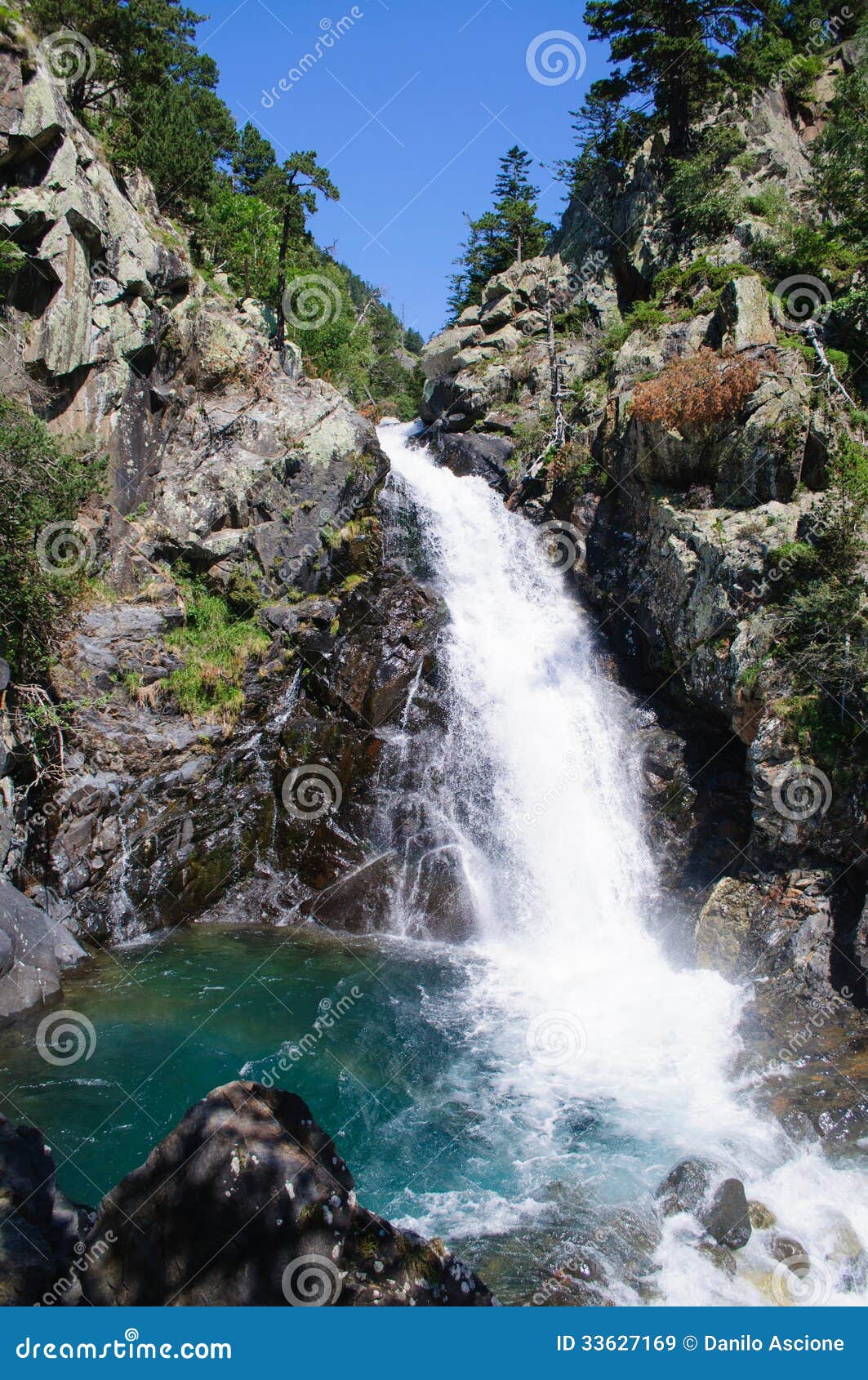 Waterfall in Benasque Valley Stock Image - Image of pirineos, travel ...