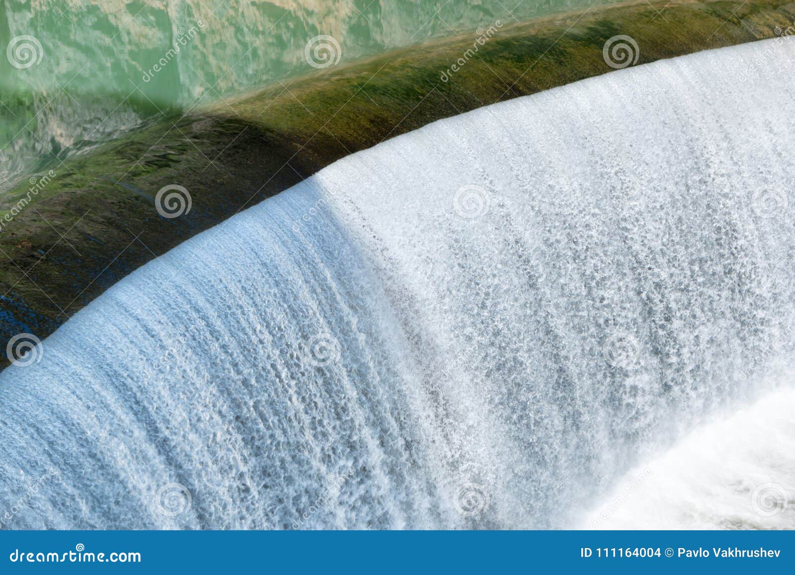 Waterfall on a big dam stock photo. Image of fall, segre - 111164004