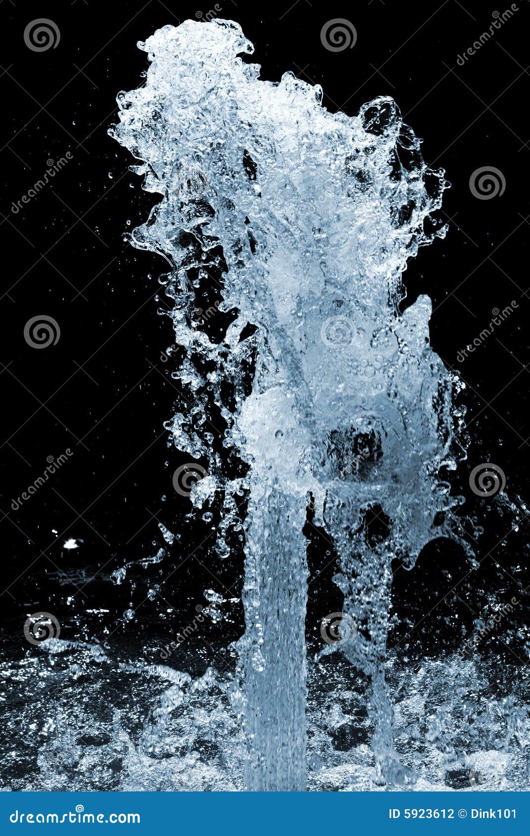 Waterfall on the black stock photo. Image of isolated - 5923612