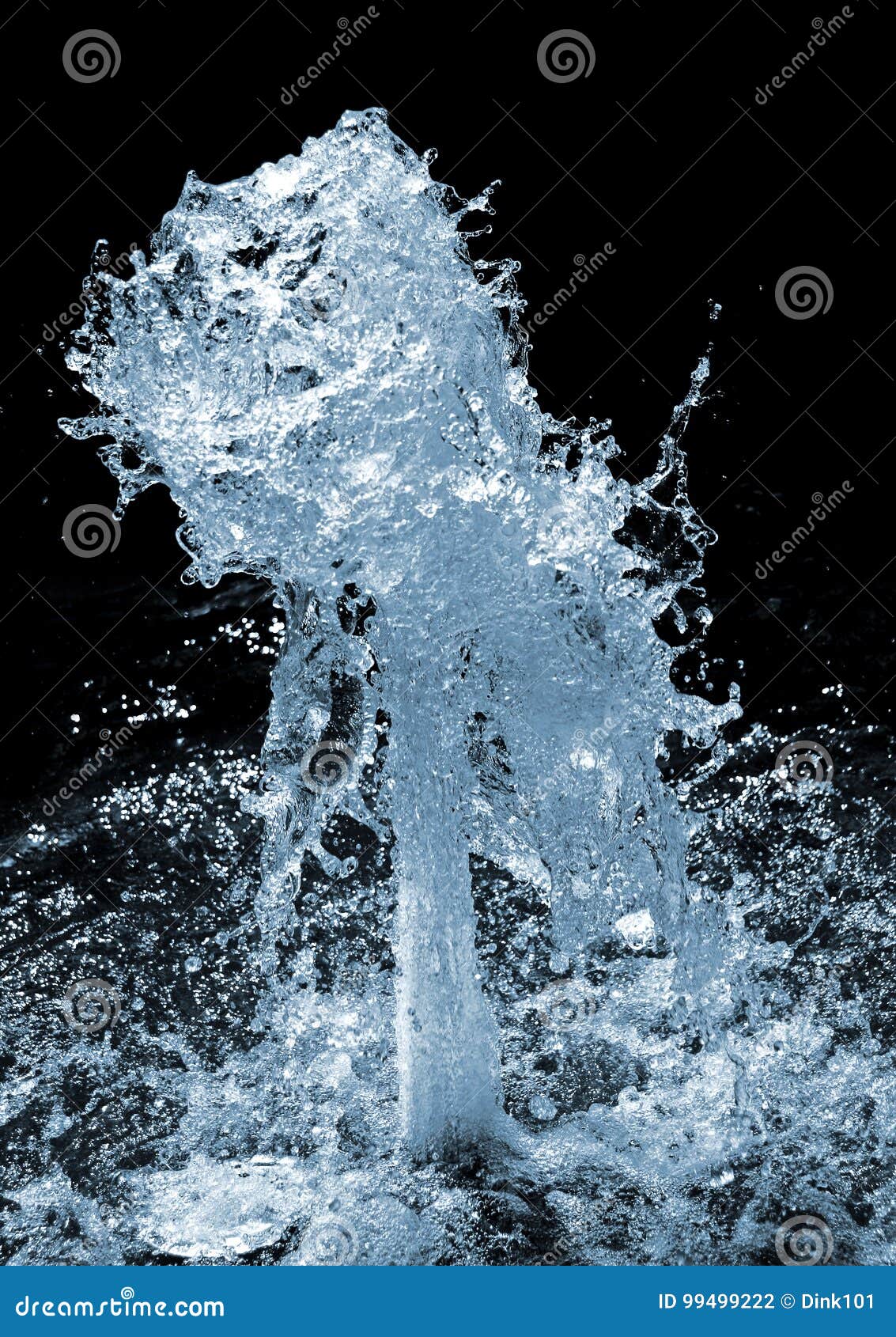 Waterfall on black stock photo. Image of bubble, abstract - 99499222