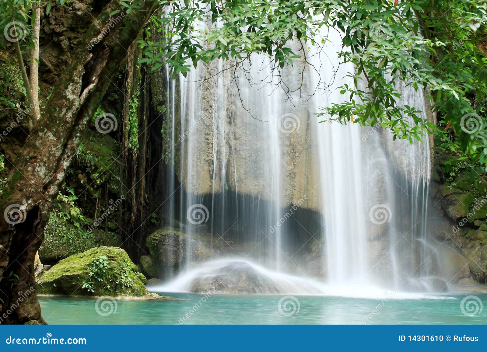 Waterfall blue stock photo. Image of pool, relaxing, asia - 14301610