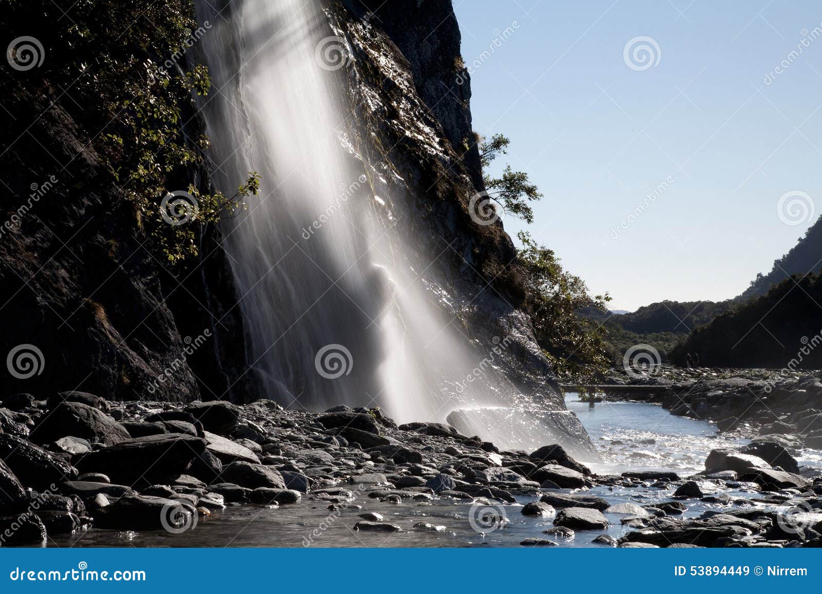 Waterfall blurred stock image. Image of landscape, waterfall - 53894449