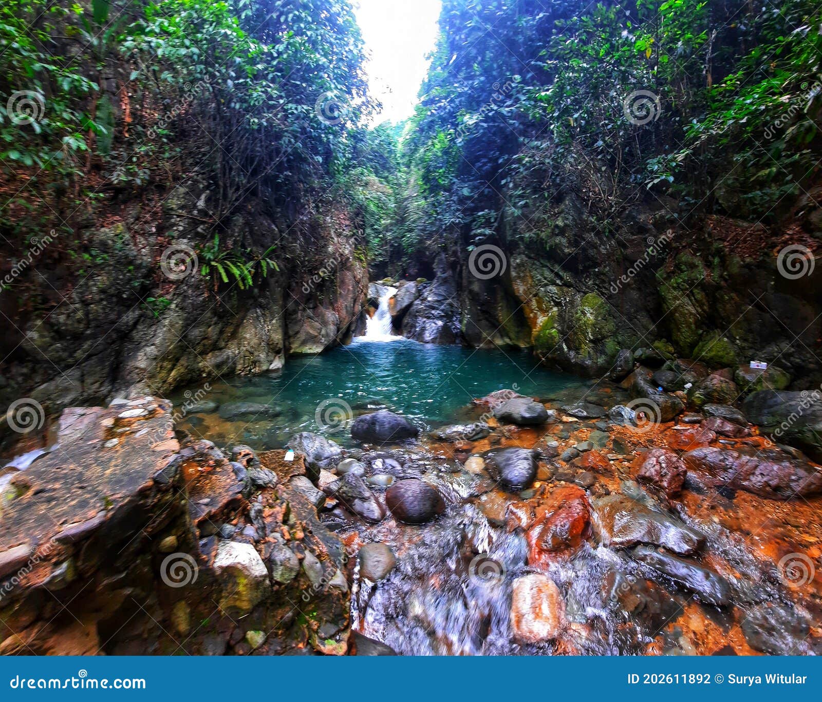Waterfall in Bogor, West Java Stock Photo - Image of sunda, destination ...