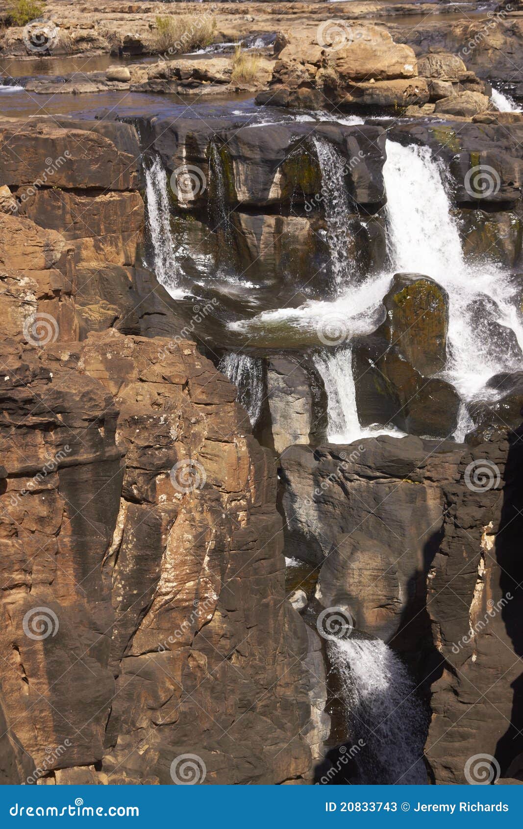 Waterfall at Bourke S Luck Potholes Stock Image - Image of africa ...