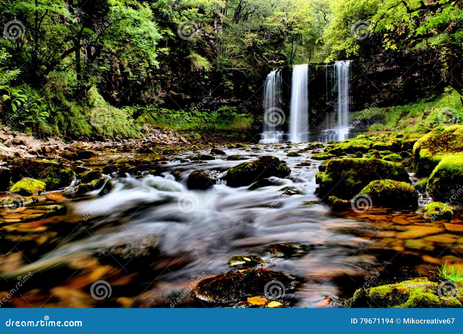 Waterfall Brecon Beacons National Park, Wales UK Stock Photo - Image of ...