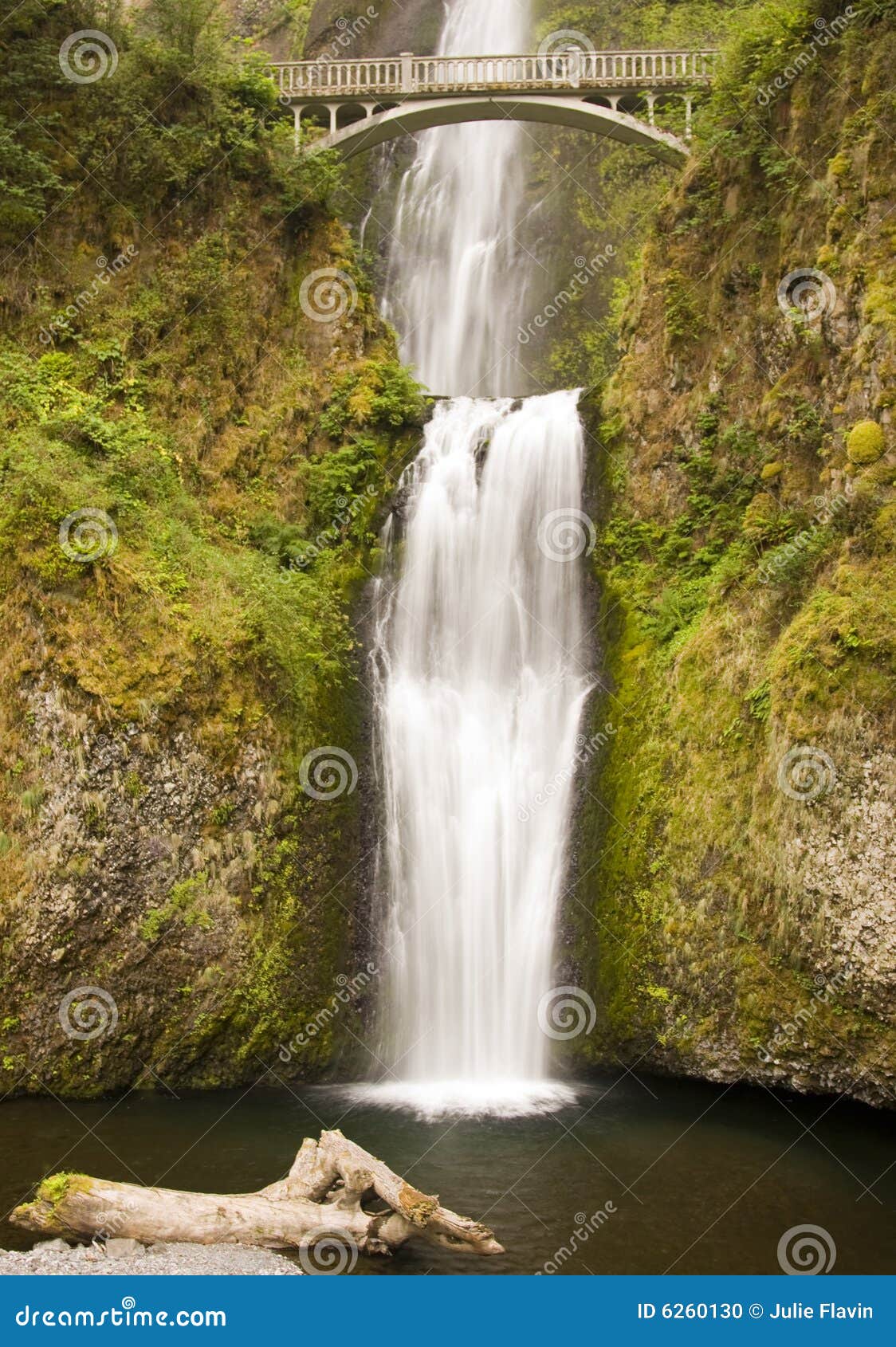 Waterfall with bridge stock photo. Image of layer, landscape - 6260130