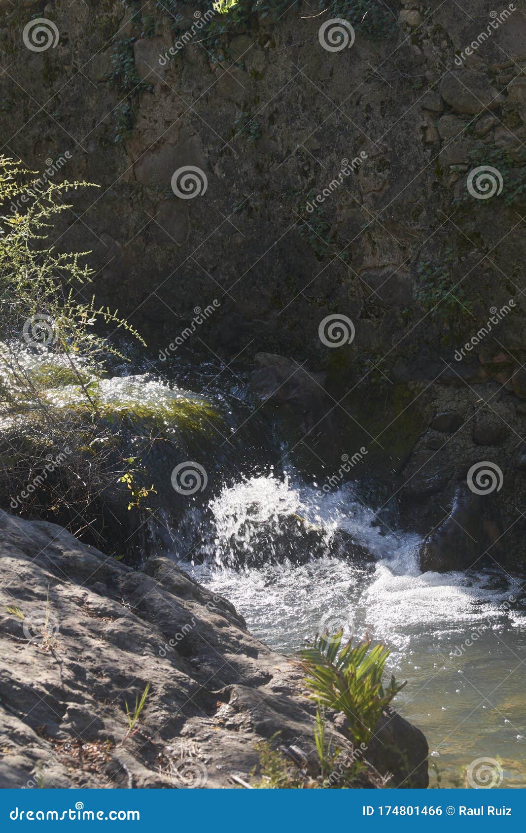 Waterfall on a Bright Spring Morning Stock Photo - Image of life, earth ...