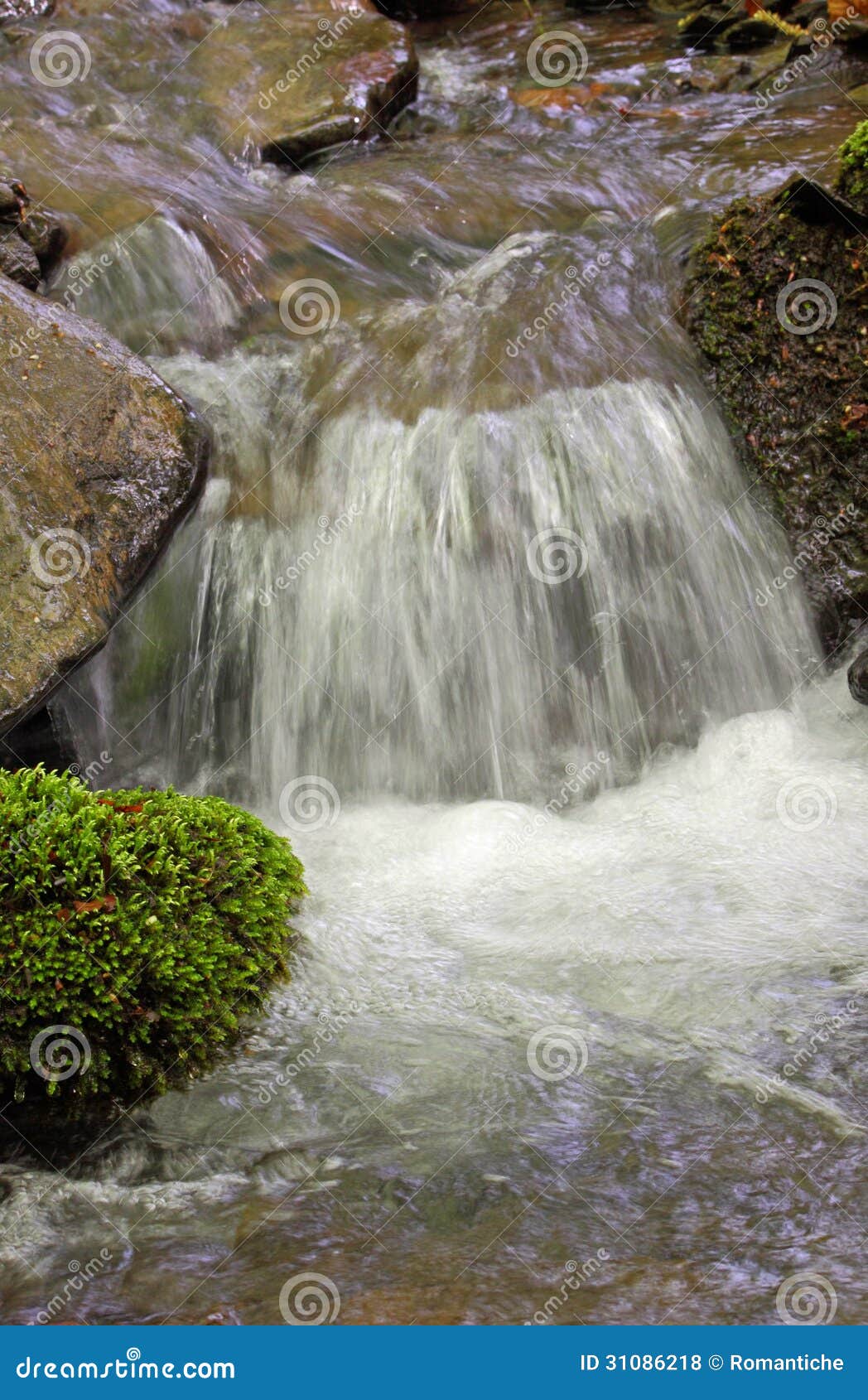 Waterfall on a brook stock photo. Image of spring, falling - 31086218
