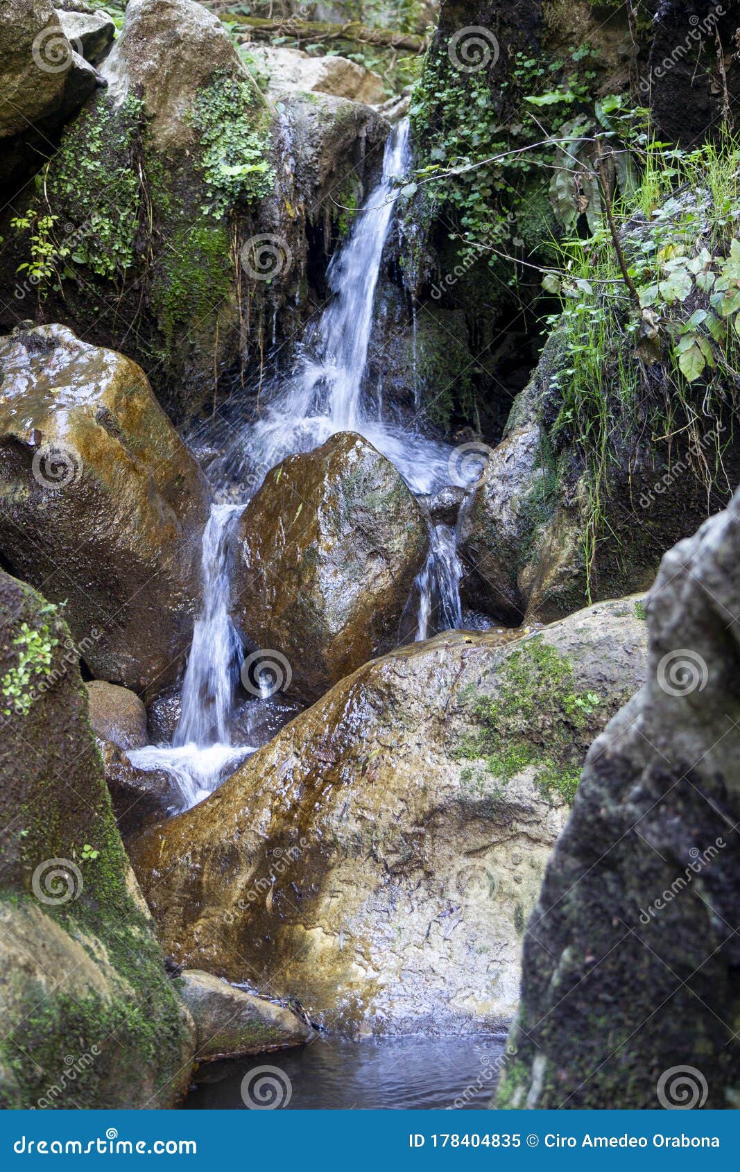 Waterfall brook stock image. Image of fresh, outdoor - 178404835
