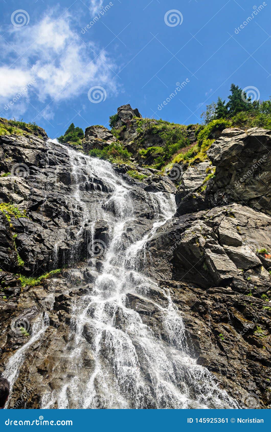 The Waterfall Called Balea on the Transfagarasan Road from Fagaras ...