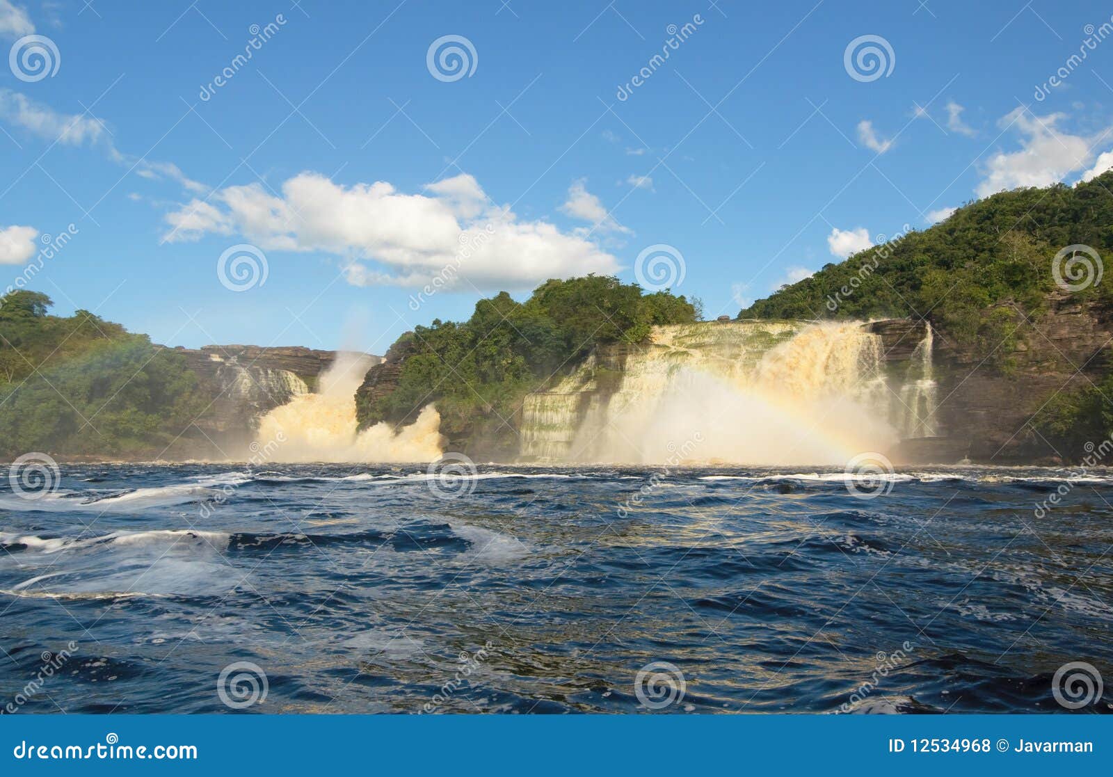 Waterfall in Canaima, Venezuela Stock Photo - Image of flow, sapo: 12534968