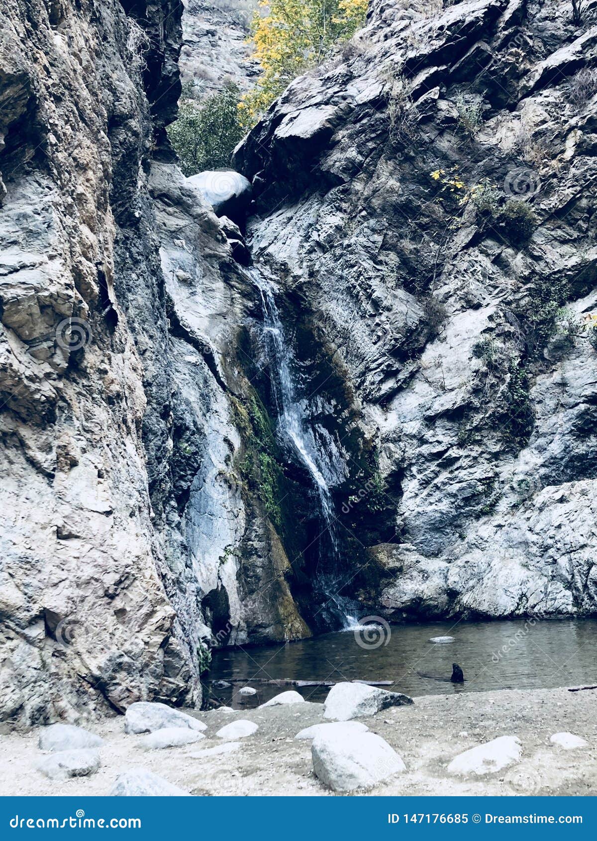 Waterfall in canyon stock image. Image of river, hike - 147176685