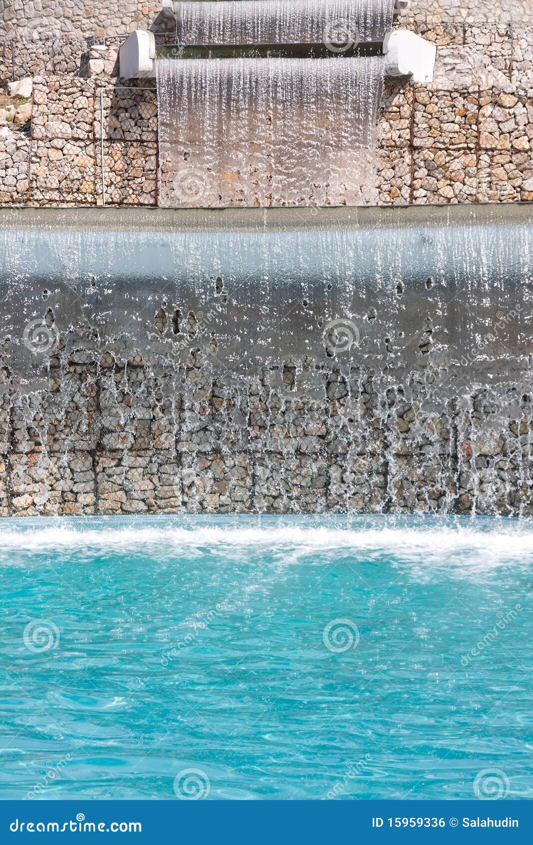 Waterfall cascade stock photo. Image of pool, blue, water - 15959336