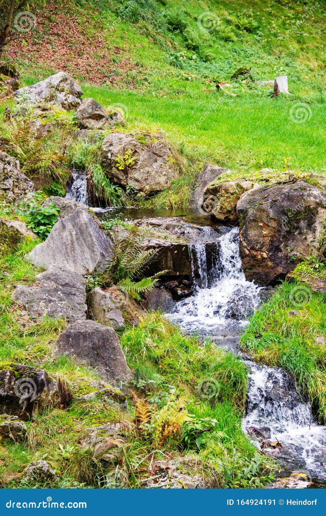 Waterfall, Cascade, an Artificial Watercourse in the Form of Steps in ...