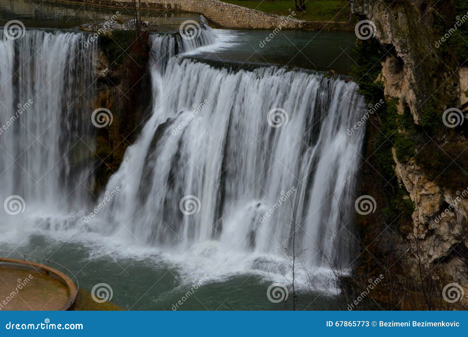 Waterfall Cascade Detail in Natural Environment Stock Image - Image of ...