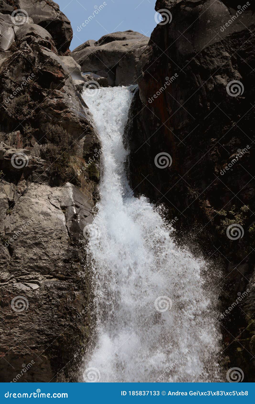 Waterfall Cascade on a River Stock Image - Image of cascade, outside ...
