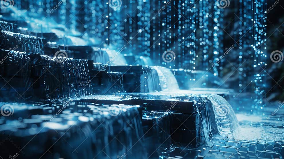 A Waterfall Cascading Down Levels of Encryption Ensuring that Data ...