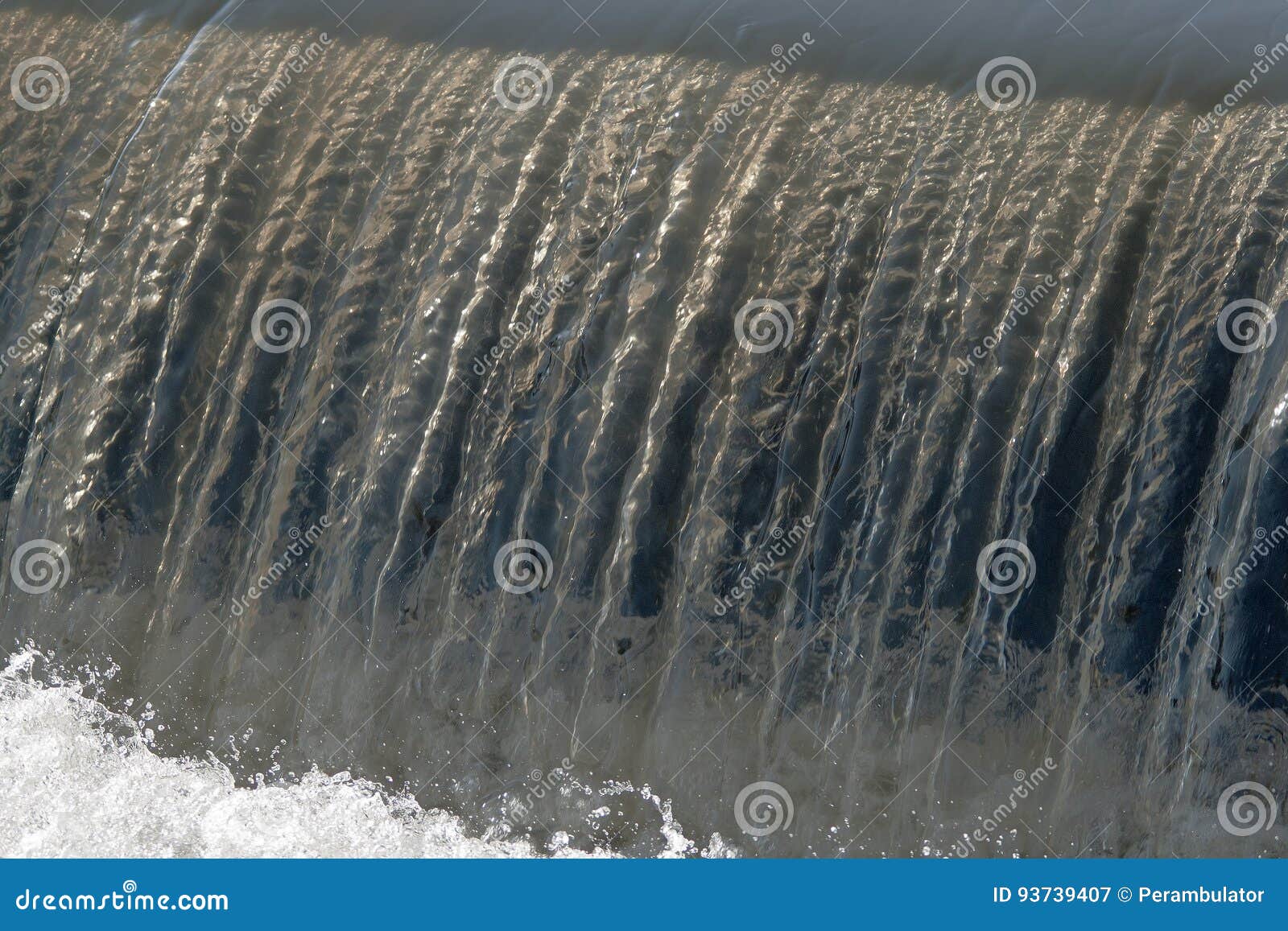 WATERFALL CASCADING DOWN WEIR Stock Image - Image of water, flowing ...