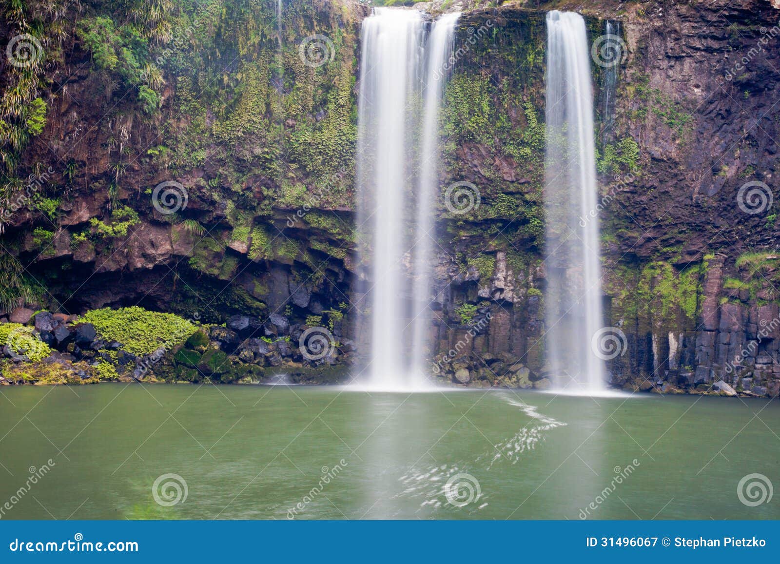 Waterfall Cascading Into The Amazon River At Presidente Figueiredo In ...