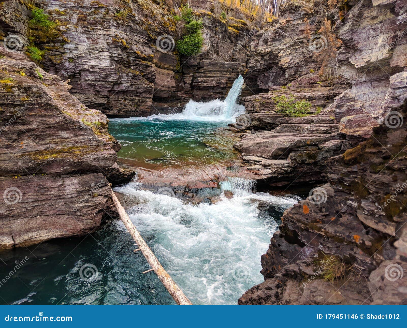 Waterfall and Cascading Stream Stock Photo - Image of splashy, flowing ...