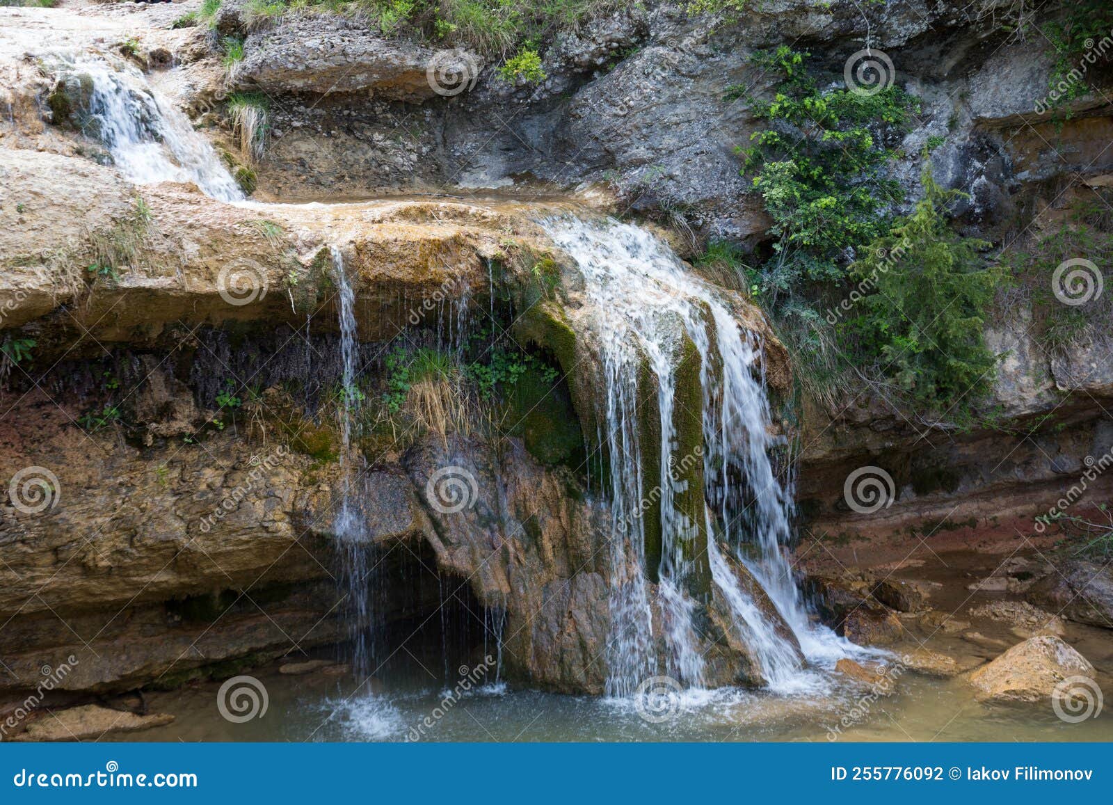 Waterfall in Catalonia Surrounded by Beautiful Forests Stock Photo ...