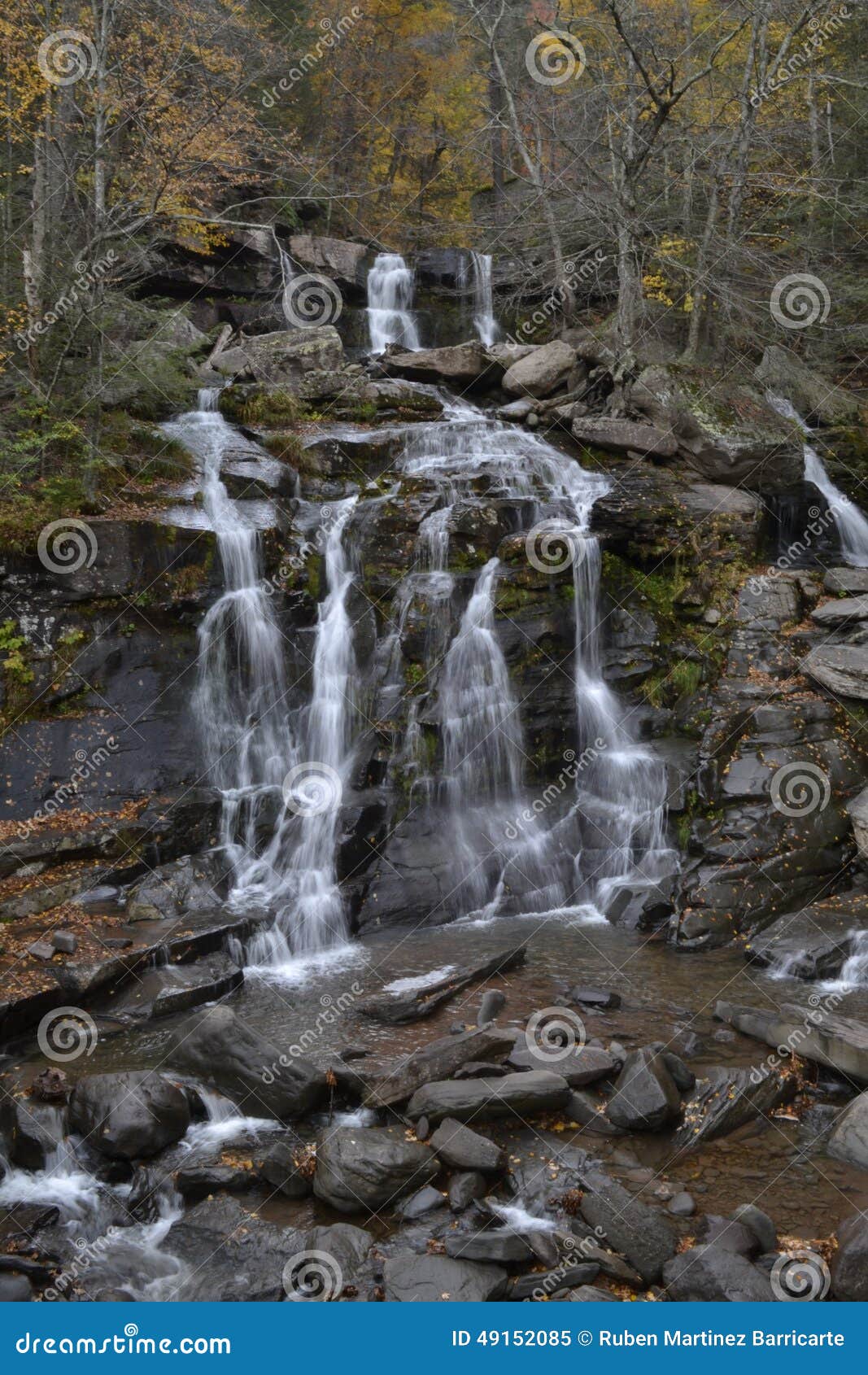 Waterfall in the Catskill Mountains Stock Image - Image of relaxing ...